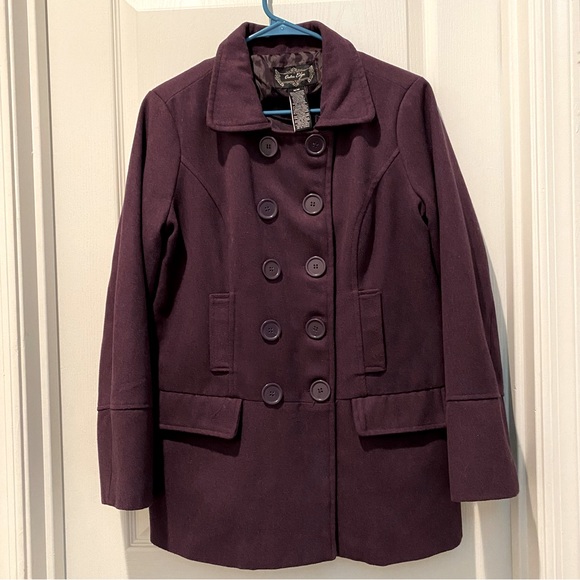 Outer Edge | Jackets & Coats | Outer Edge Deep Purple Pea Coat Double ...